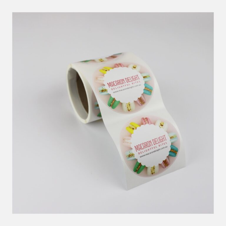 Circle Labels on Matt White Paper - Worldwide